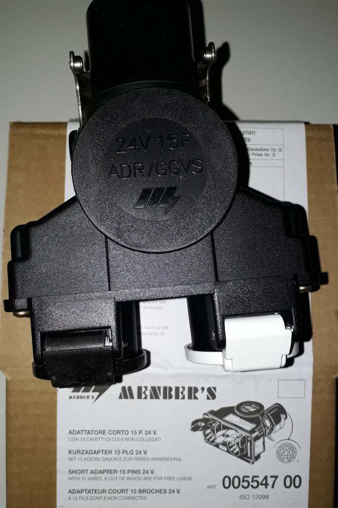 Wtyczka adapter przyczepy 15 pin 2x7 ISO 12098 - 7553203908 - oficjalne ...