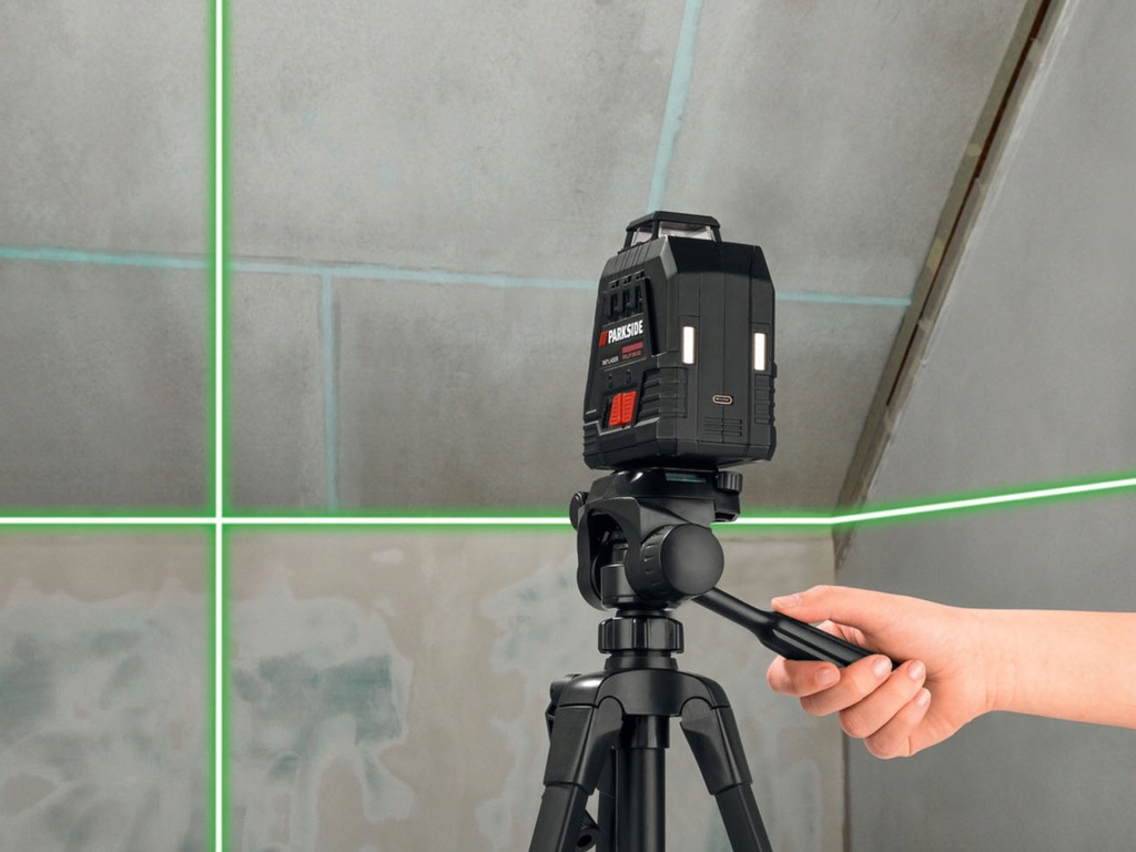 PARKSIDE Laser 360 zielony promień + statyw magnes - 11809406441 ...