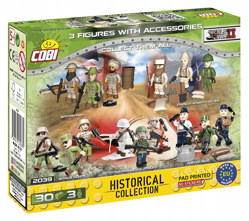 COBI 2039 WWII 3 FIGURKI GERMAN ELITE INFANTRY - 10545224553 ...