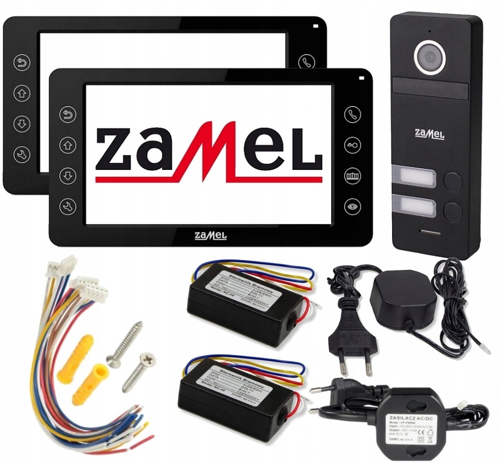 Wideodomofon Dwurodzinny Brama Furtka ZAMEL Polski - 13115818069 ...