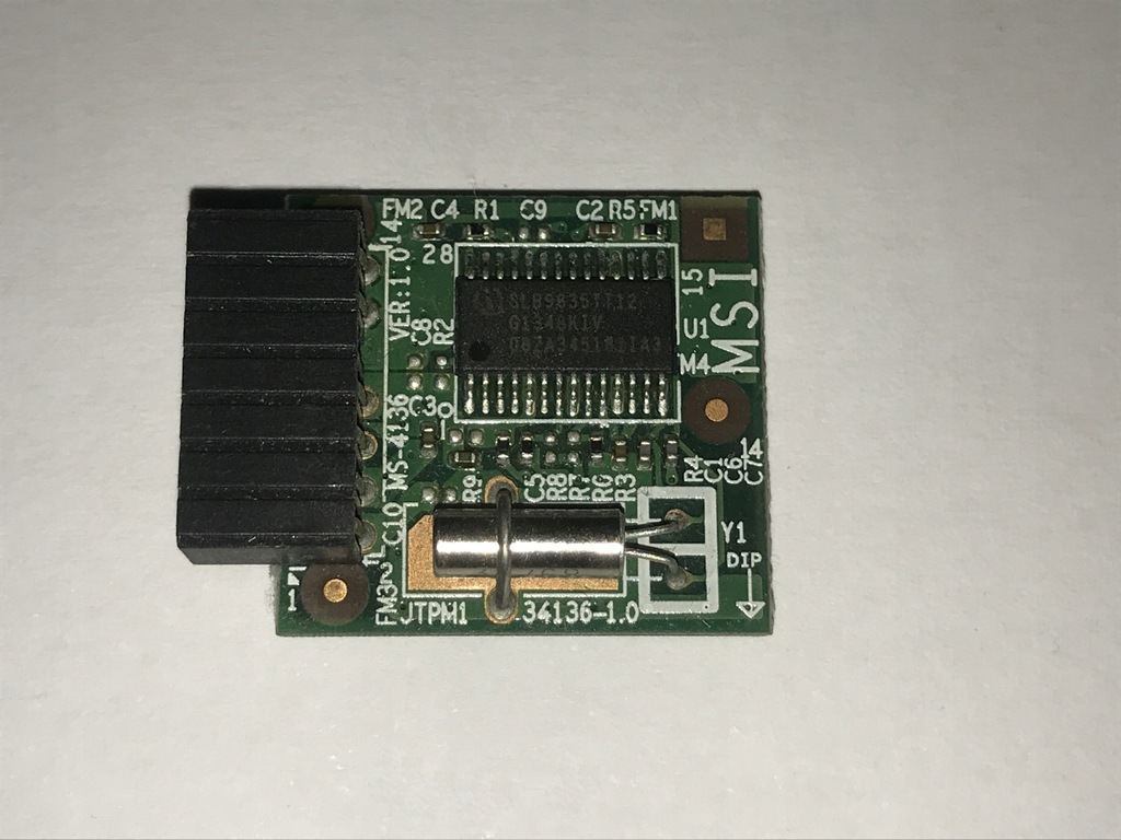 Moduł TPM MSI MS-4136 JTPM1 TPM 2.0 fv23% - 10899289901 - oficjalne ...