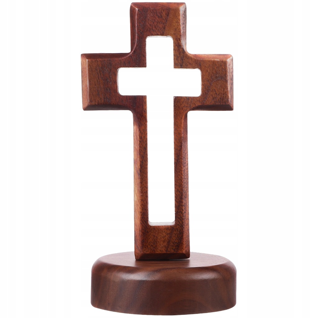 Wooden Cross Ornament Wood Tabletop Cross with - 14277870038 ...