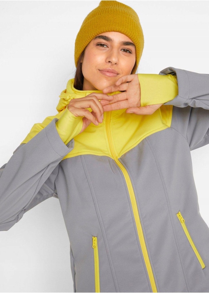 WIOSNA BPC DWUKOLOROWA KURTKA SOFTSHELL KAPTUR 50 - 13419588680 - oficjalne archiwum Allegro