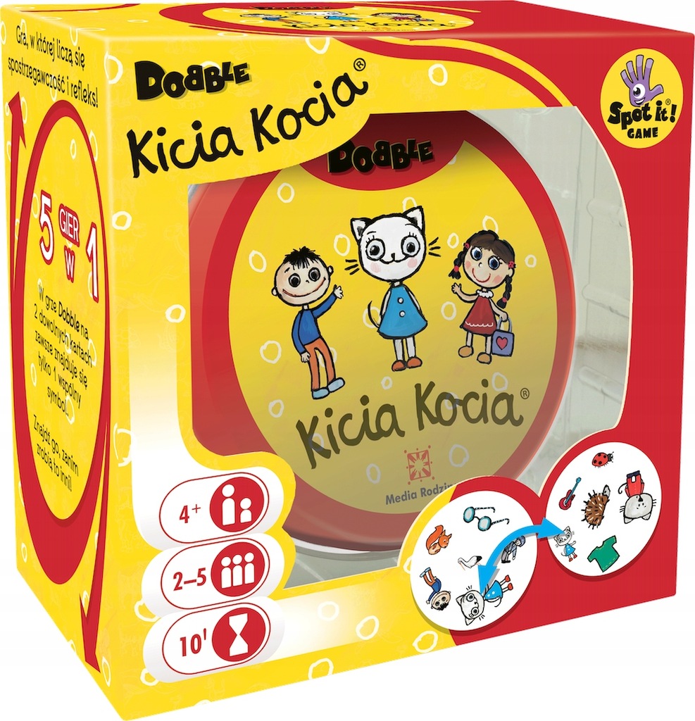 DOBBLE KICIA KOCIA gra planszowa karty doble dople - 10696892237 ...