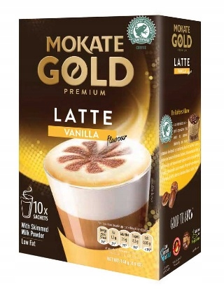 1x140g MOKATE GOLD Premium Latte Vanilla UK - 13961719093 - oficjalne archiwum Allegro