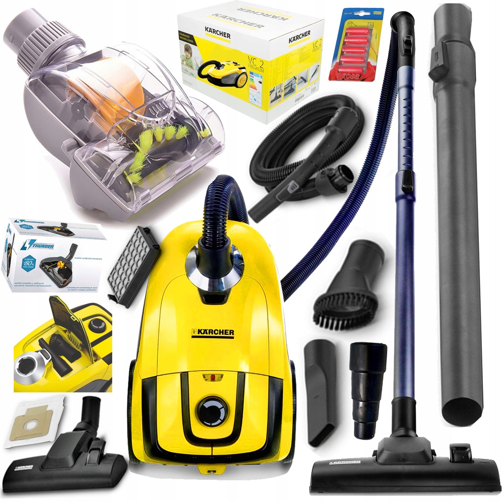 ODKURZACZ DOMOWY KARCHER VC2 TURBOSZCZOTKA ZWIJACZ - 8633233452 - oficjalne archiwum Allegro