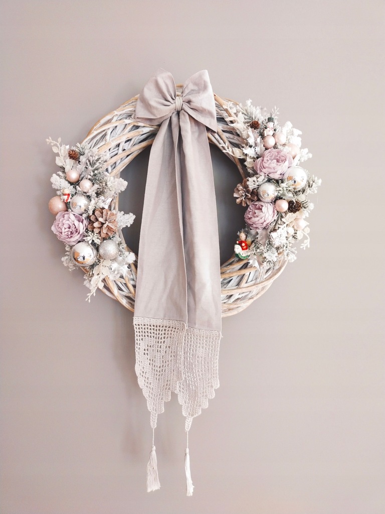 WIANEK ŚWIĄTECZNY NA DRZWI STROIK WIENIEC duży - 12861943839 - oficjalne archiwum Allegro