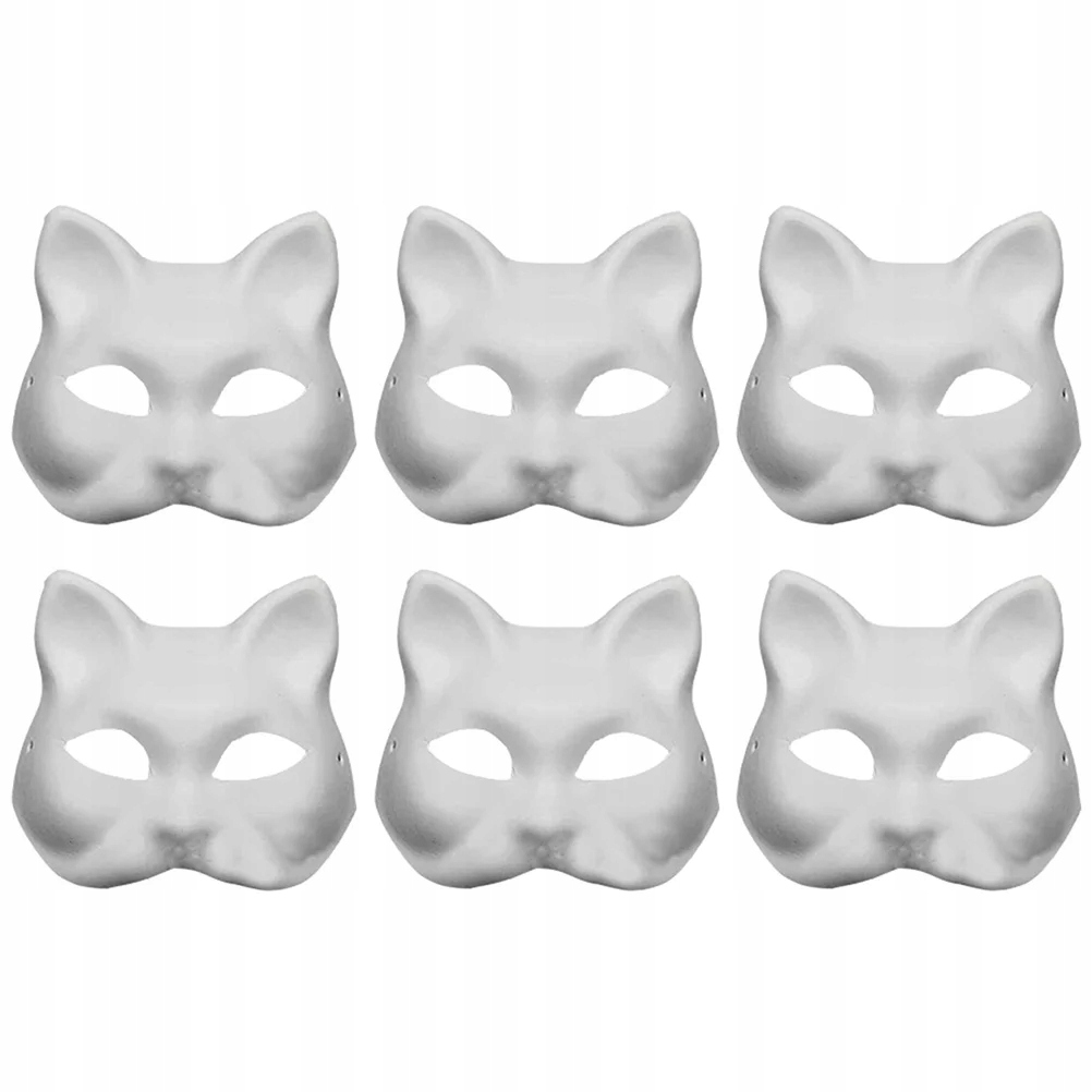 DIY Cat Face Mask Maski dla dzieci 6 szt - 14952005877 - oficjalne ...