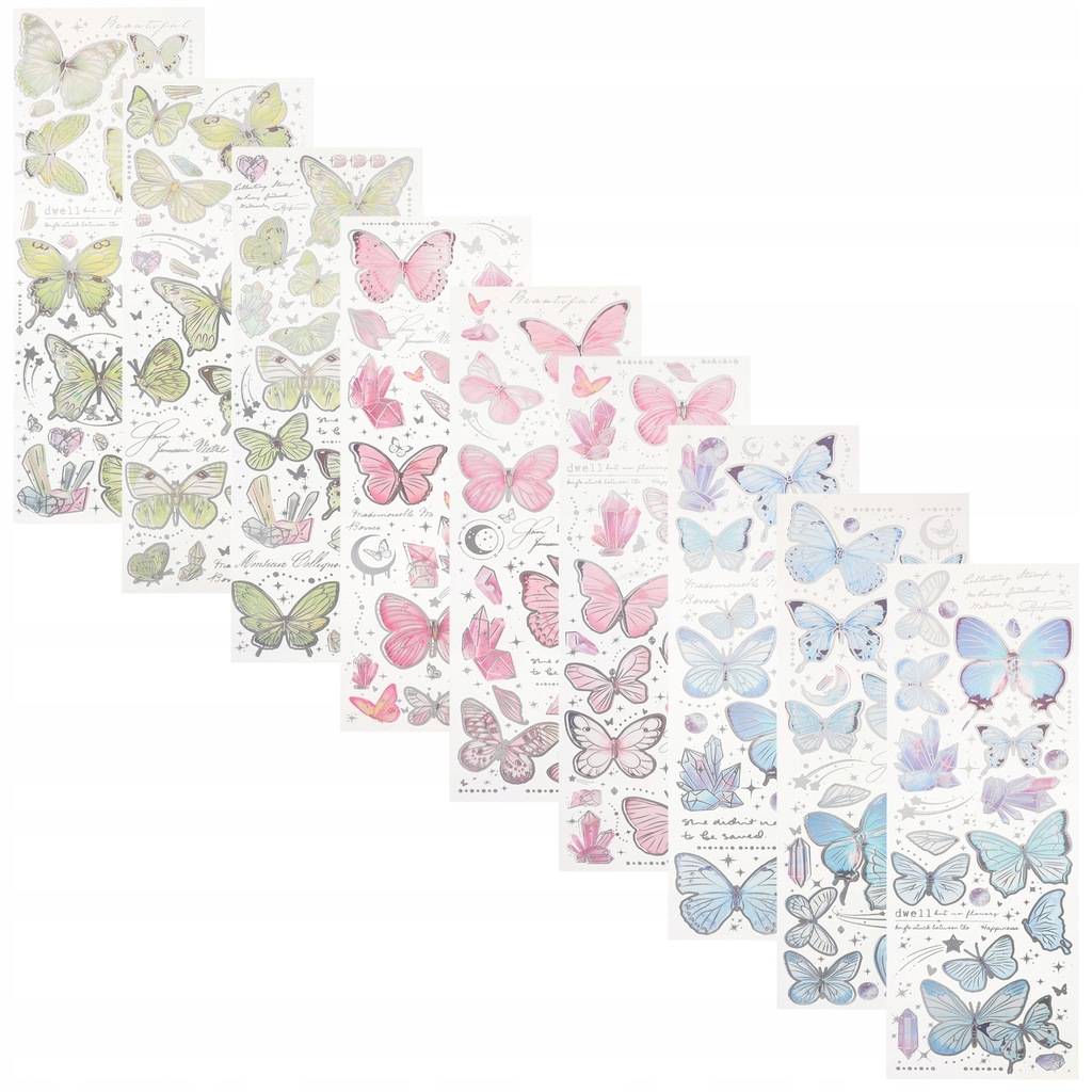 9 SHEETS SMALL BUTTERFLY STICKERS ROMANTIC - 15118177111 - oficjalne ...
