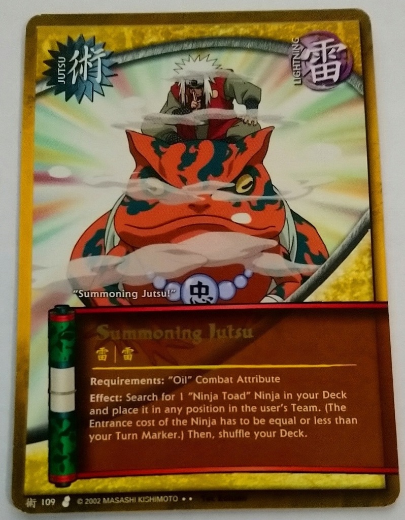 Karta Naruto CCG Jutsu Summoning Jutsu - J-109 - 12814193378 ...