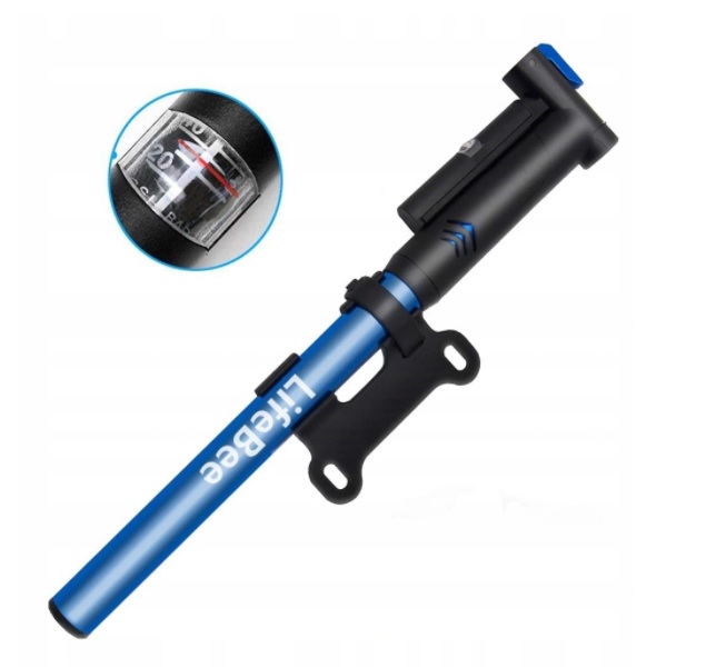 MINI POMPKA ROWEROWA WĘŻYK MANOMETR PRESTA SCHRADE - 11743938634 ...