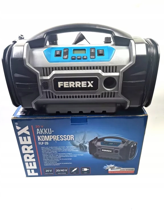AKUMULATOROWY KOMPRESOR FERREX FLP-20 KOMPLET - 12884081881 - oficjalne ...