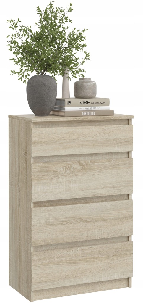 KOMODA COCO 4 SZUFLADY,SZAFKA, DĄB SONOMA - 14012200244 - oficjalne ...