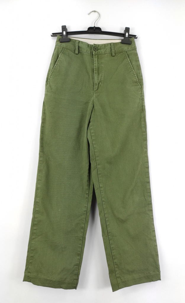 L71929 SPODNIE KHAKI SZEROKIE NOGAWKI UNIQLO 24/30 - 12557032058 ...