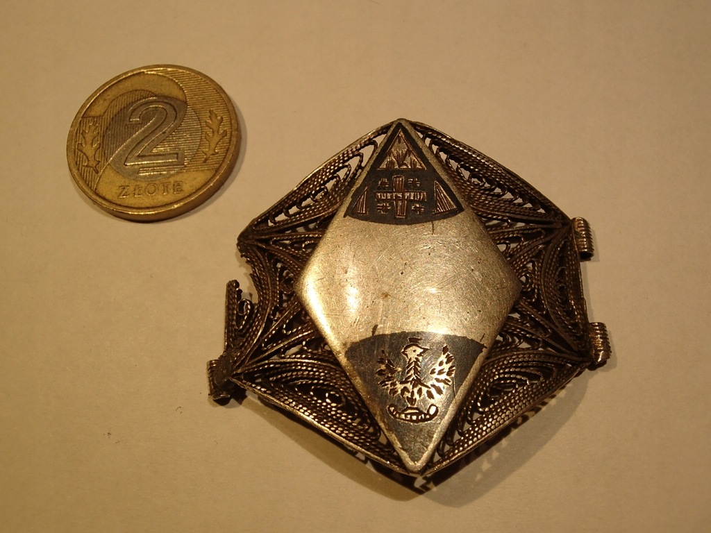 SREBRO FILIGRAN PSZ NA ZACHODZIE JERUSALEM ELEMENT BRANSOLETY ...