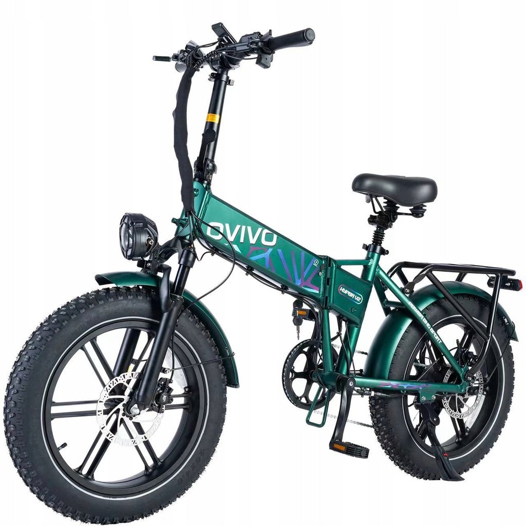 Rower elektryczny OVIVO HYPER V2 zielony 250w - 17602433572 - oficjalne archiwum Allegro