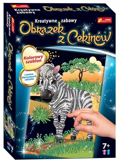 ZEBRA OBRAZEK Z CEKINÓW KREATYWNE ZABAWY RANOK - 11560272851 ...
