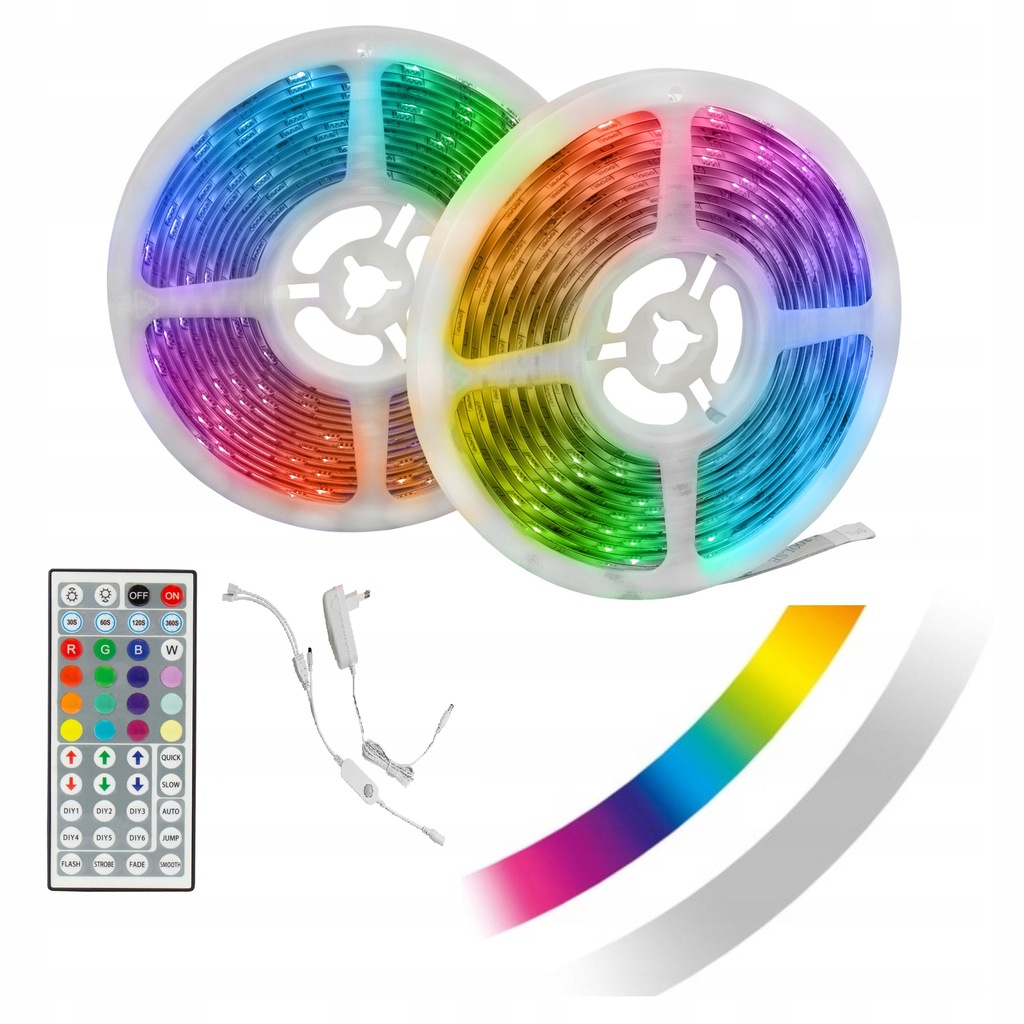 PASEK TAŚMA LED 26W RGB 10M CZUJNIK RUCHU + PILOT - 13955918050 ...