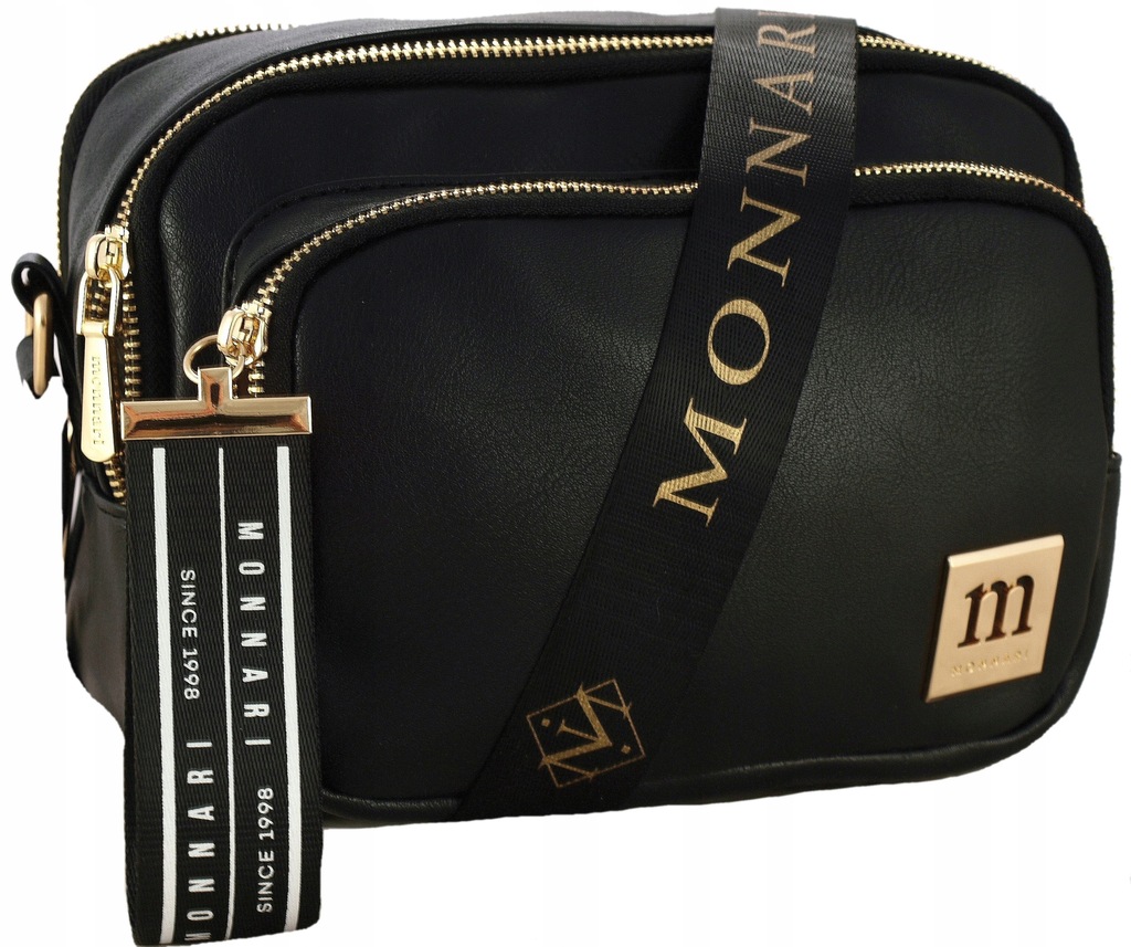 Monnari Listonoszka Torebka Damska Logo Premium - 14515054391 - oficjalne archiwum Allegro
