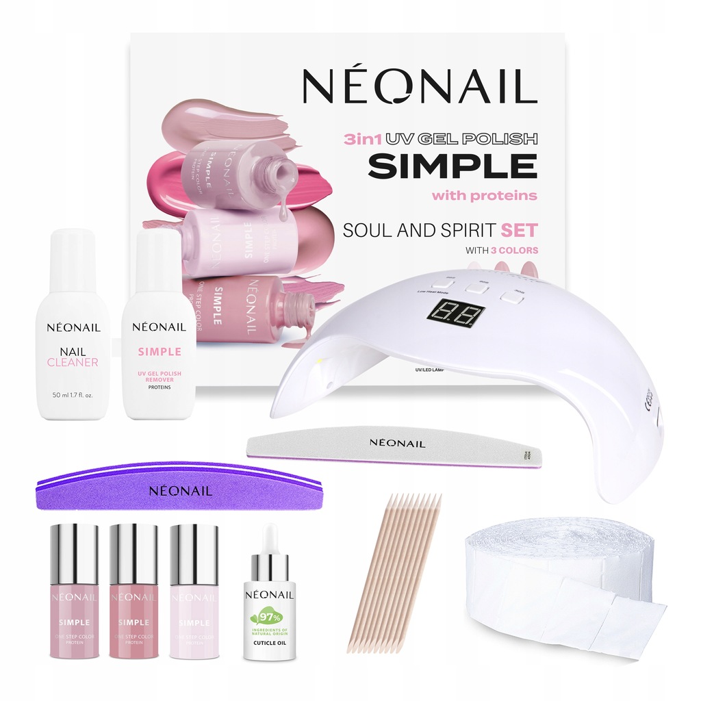 NEONAIL SIMPLE Zestaw SOUL AND SPIRIT STARTER SET - 11012078825 - oficjalne archiwum Allegro