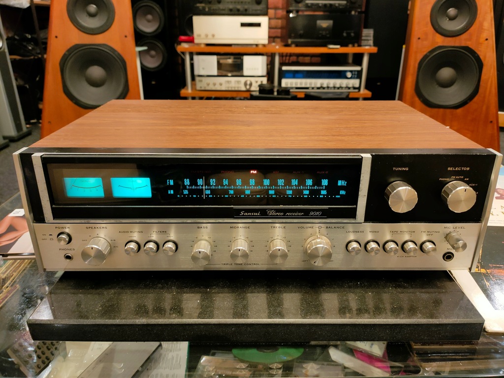 Sansui 9010 ! VINTAGE DOBRY STAN ! Amplituner TOP - 11953397847 ...