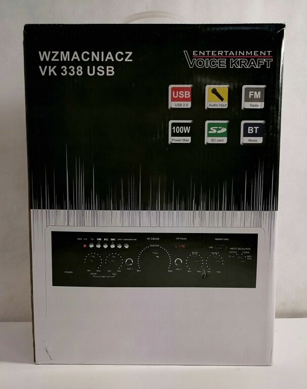 WZMACNIACZ VK 338 USB VOICE KRAFT GWARANCJA - 11097610924 - oficjalne archiwum Allegro