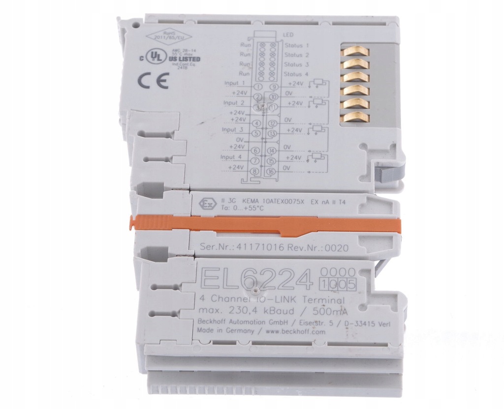 BECKHOFF EL6224 4 CHANNEL IO-Link terminal - 7723932621 - oficjalne ...