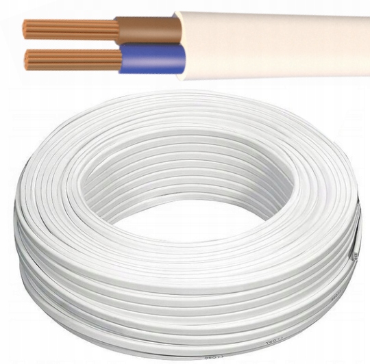PRZEWÓD KABEL LINKA H03VVH2-F płaski 2x0,75mm 100m - 12686965156 - oficjalne archiwum Allegro