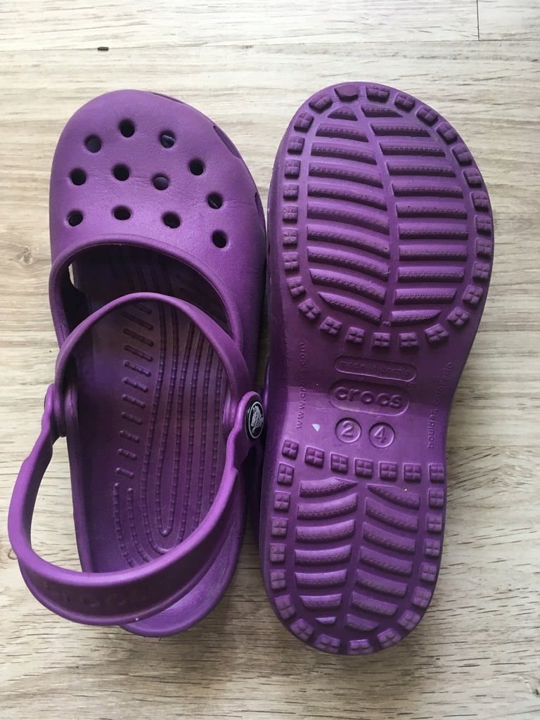 CROCS 36/37 fioletowe sandały klapki na lato - 12213023193 - oficjalne archiwum Allegro