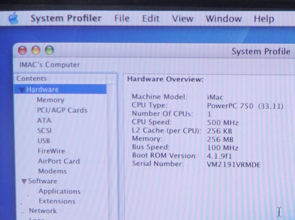 Vintage Apple iMac G3 Mac OS X 10.3.9 Niebieski - 13135747618 ...