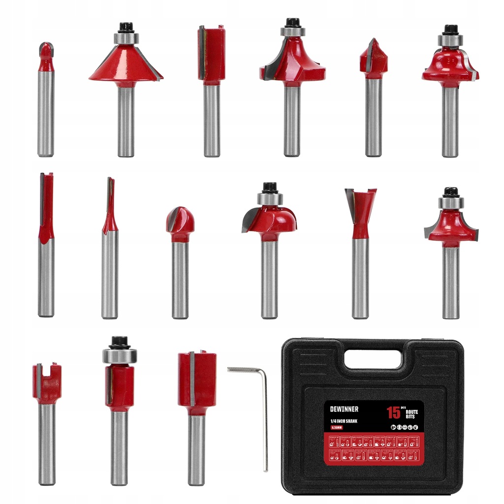 FREZY KSZTAŁTOWE DO DREWNA 15 EL FREZ DO FREZARKA - 12328979111 - oficjalne archiwum Allegro