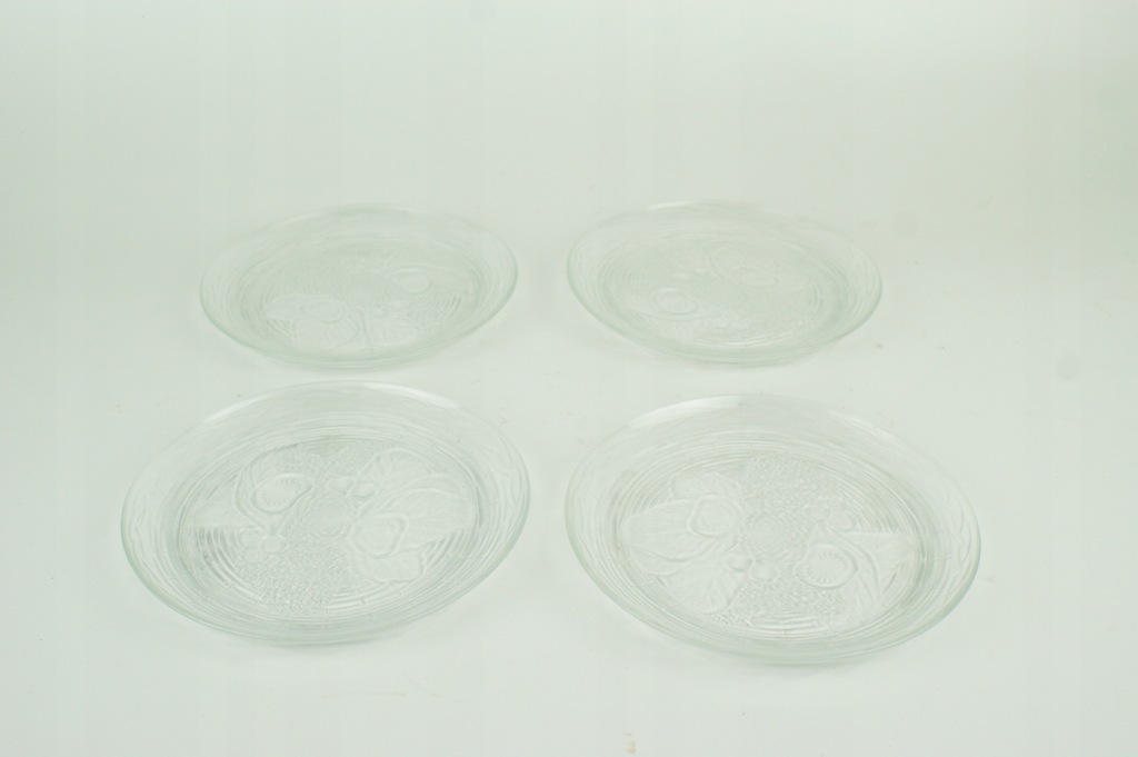 Talerze szklane deserowe 4 szt - 11785546887 - oficjalne archiwum Allegro