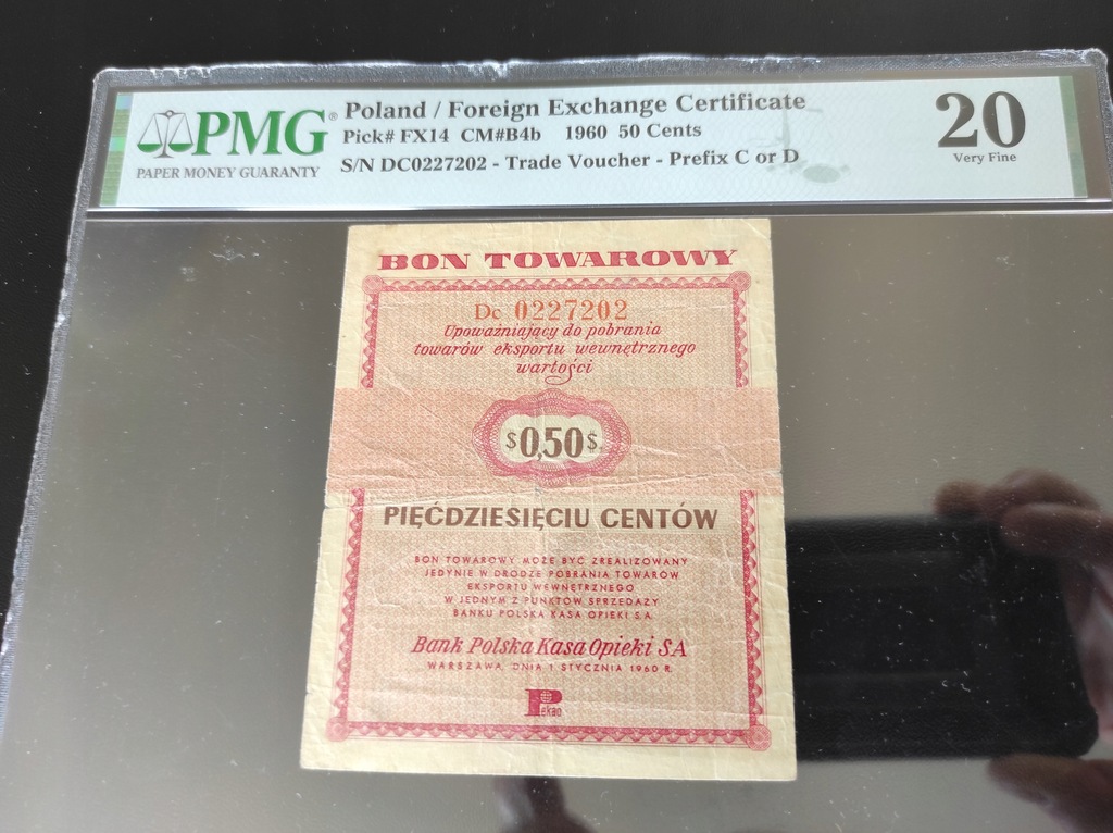 50 centów Pewex 1960, PMG20, seria Dc od 1zł - 13876242180 - oficjalne archiwum Allegro
