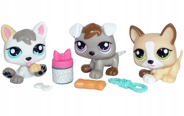 LPS Pet Shop PIESKI trojaczki szczeniak 1876.77.78 - 12694530845 ...