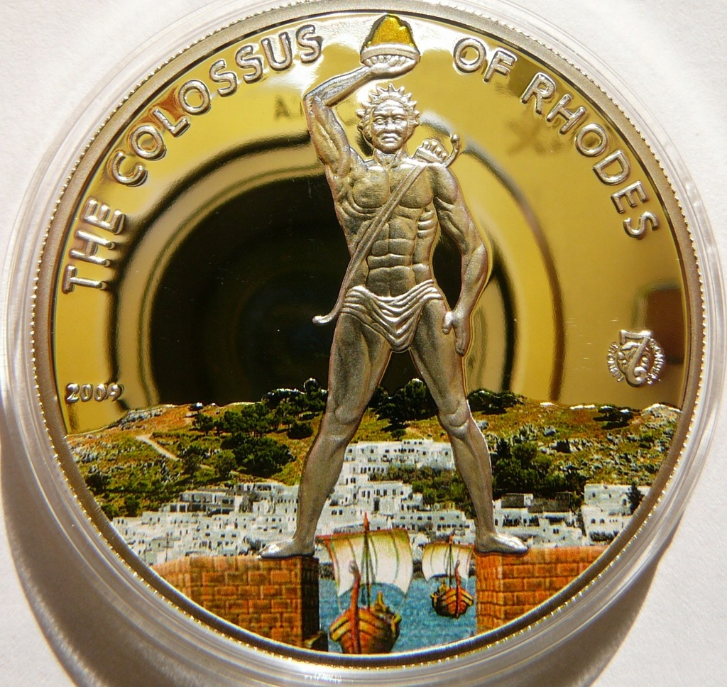 1$ PALAU 2009 KOLOS z RODOS 7 CUDÓW ŚWIATA darklis - 11916773309 ...