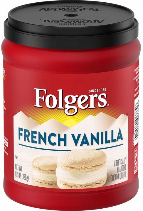 Kawa FOLGERS - French Vanilla {Mielona} z USA - 9289235017 - oficjalne archiwum Allegro
