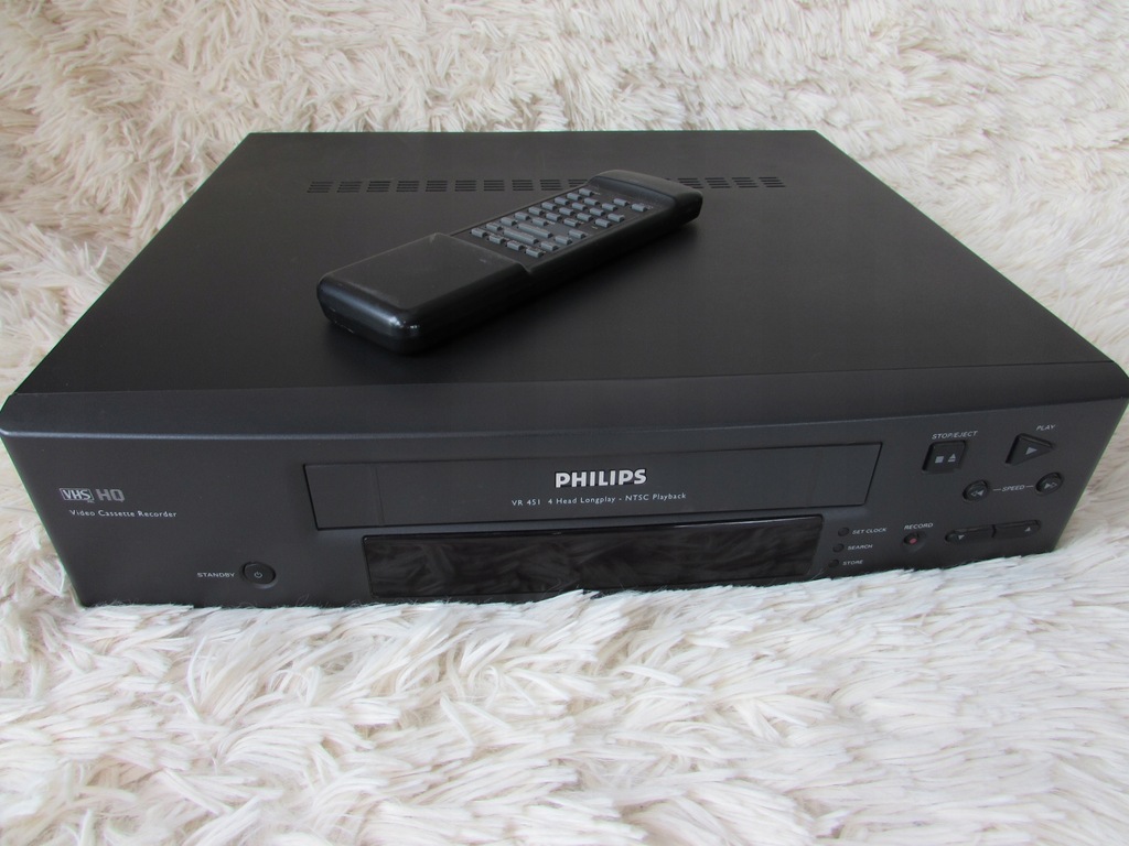 Philips VR 451 Magnetowid VHS + Pilot - 15889633557 - oficjalne archiwum Allegro