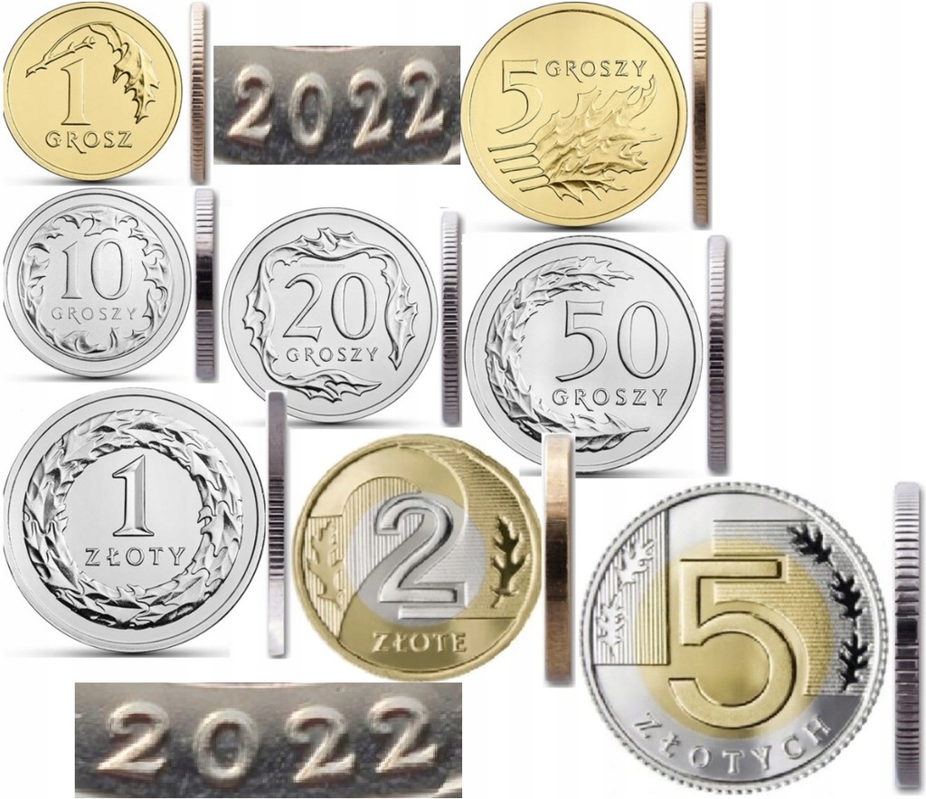 Komplet set 8 monet NBP 2022 mennicze menniczy - 12008476234 - oficjalne archiwum Allegro
