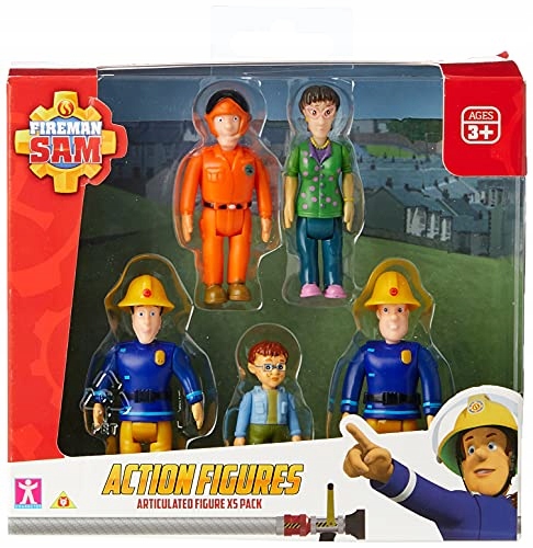 Fireman Sam Action Figures 5-pack, scaled play preschool poseable ...