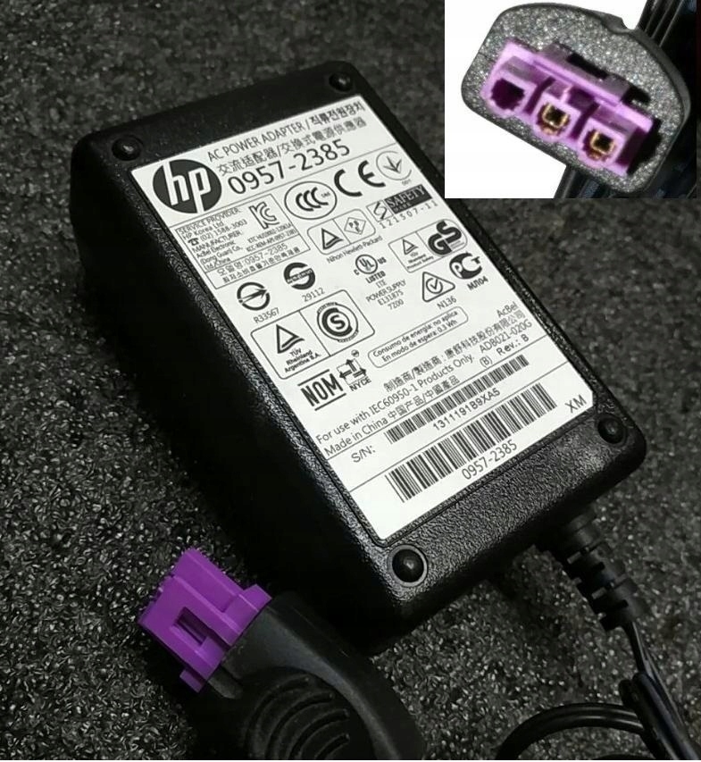 Zasilacz Oryginalny drukarka Hp 0957-2385 + KABEL - 14437891837 ...