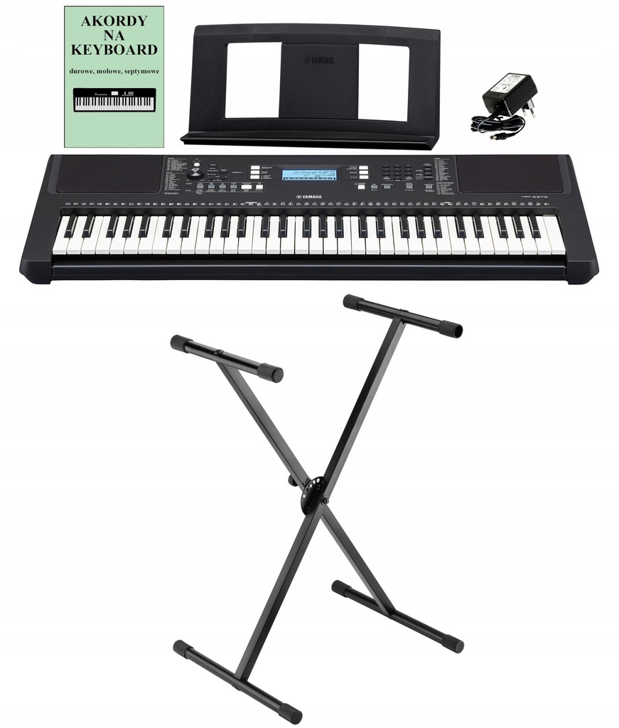 Yamaha PSR-E373 Keyboard ze Statywem + Akordy - 13445565899 - oficjalne archiwum Allegro