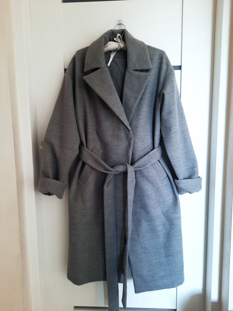 LT CLOTHING-piękny szary klasyczny z wełną-M/L - 13287411073 ...