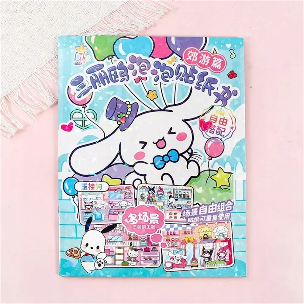 Sanrio Quiet Book Bubble Hello Kitty Cinnamoroll Kuromi My Melody ...