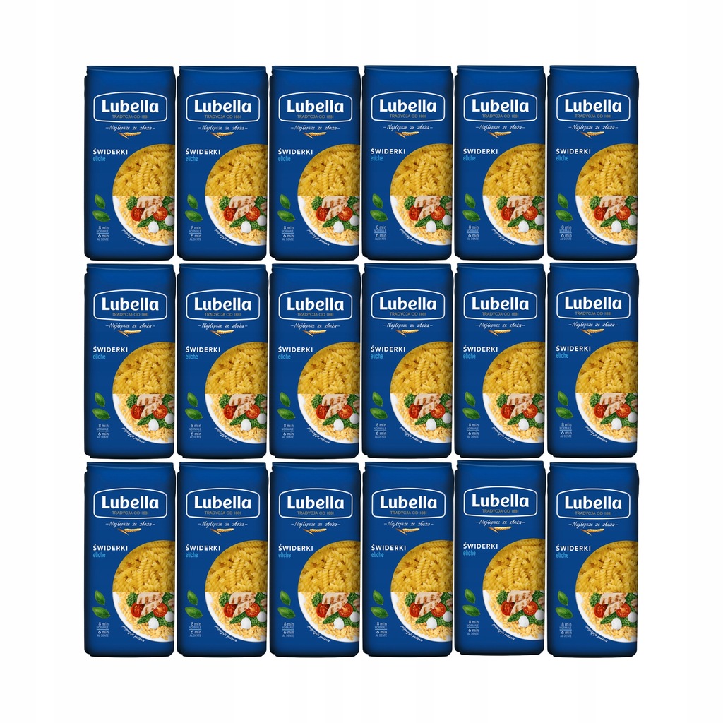 Lubella makaron świderki (Eliche) 500g (op18szt) - 12147513358 ...