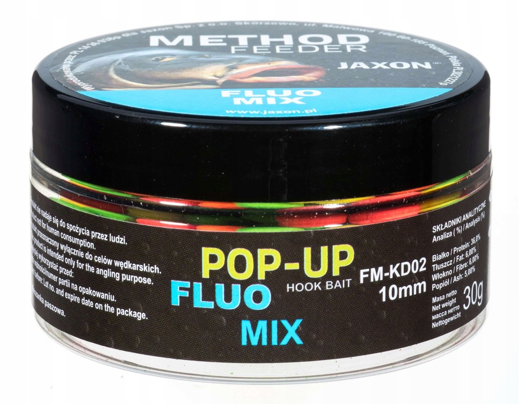 Kulki Pop-up Fluo Jaxon Method Feeder 10mm Mix - 12615434242 - oficjalne archiwum Allegro