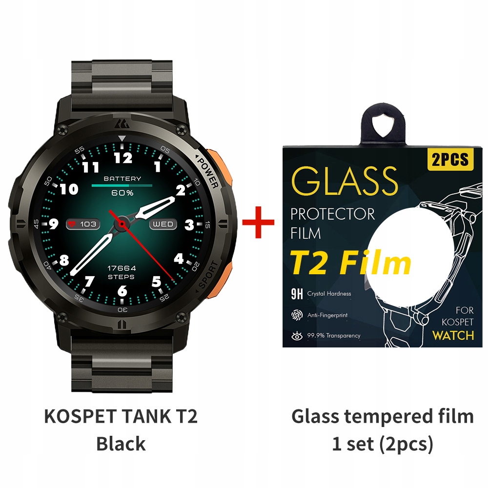 KOSPET TANK T2 Smartwatch męski AMOLED AOD Sm - 14199418699 - oficjalne archiwum Allegro