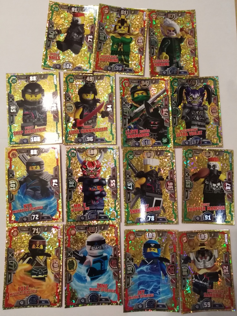 KARTA LEGO NINJAGO Seria 3 edycja limitowana 15 różnych kart super ...