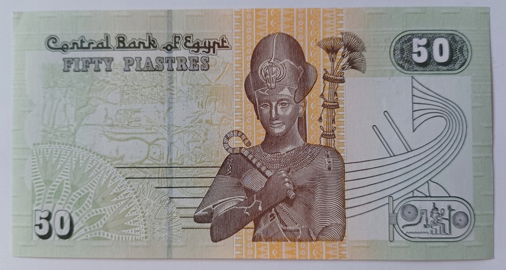 Banknot Egipt 50 Piastres Piastrów - 12311157733 - oficjalne archiwum ...