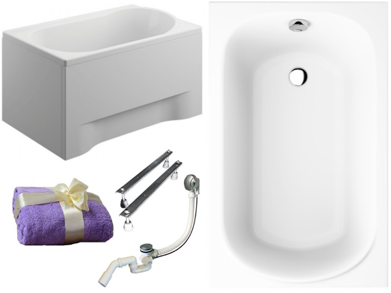 POLIMAT MINI WANNA 110x70 OBUDOWA AKRYLOWA SYFON - 7188819727 ...