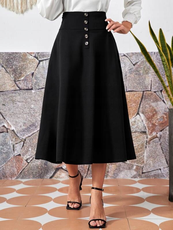 UU45 SPÓDNICA MIDI czarna Emery Rose L - 13881782290 - oficjalne ...